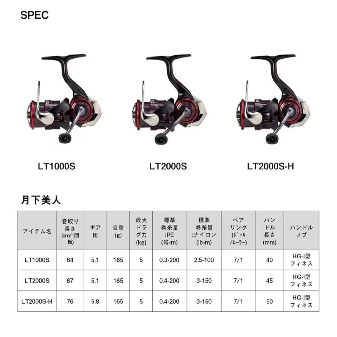 ダイワ 23月下美人LT1000S(新品、未使用)ライン付き