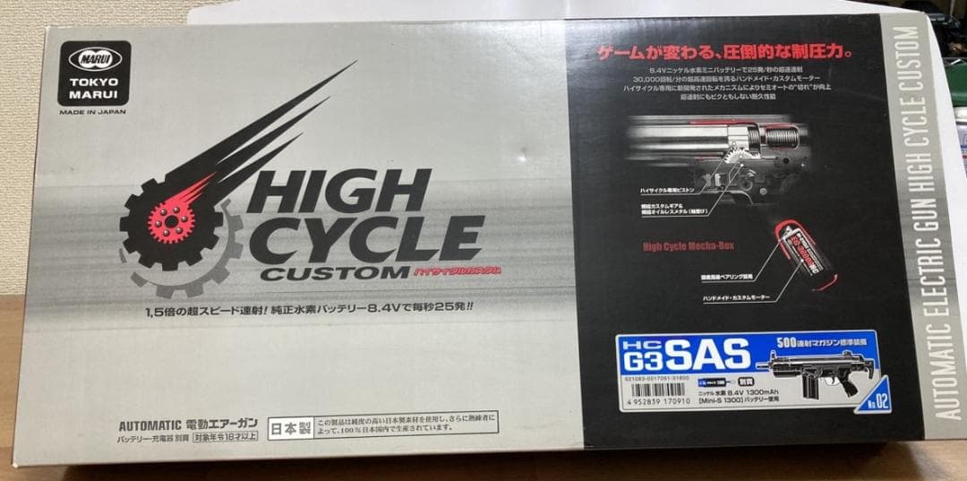ハイサイクル 電動エアーガンHIGH CYCLE COSTOM HCG3 SAS