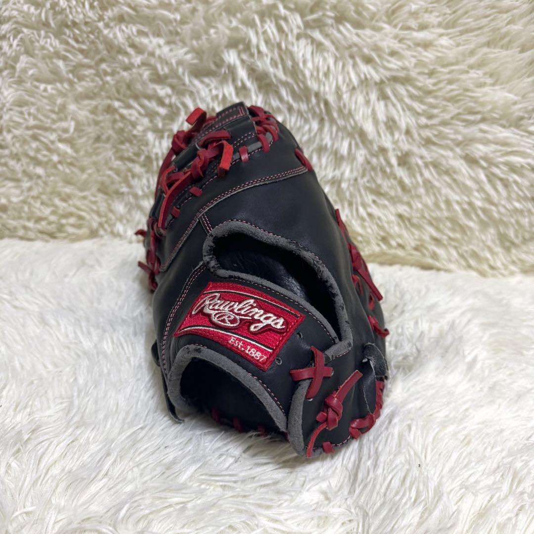 Rawlings 軟式用　ファーストミット　左投げ用　ブラック