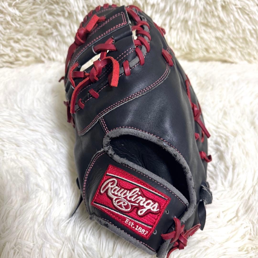 Rawlings 軟式用　ファーストミット　左投げ用　ブラック