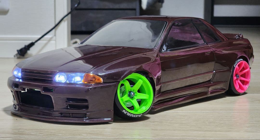 はるさん専用 GTR R32 ドリラジ ボディー 1/10 8灯LED付き