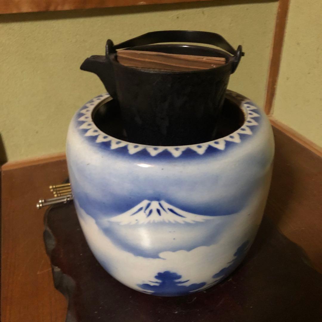 火鉢セット 炭 火箸 灰ならし 酒器 五徳