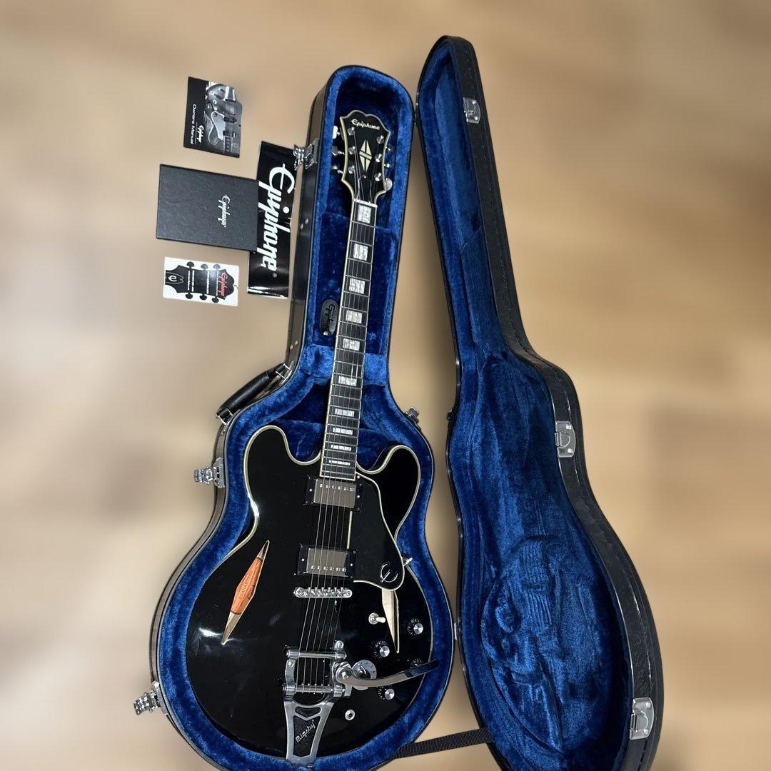 Epiphone セミアコースティックギター ブラック 生形真一モデル