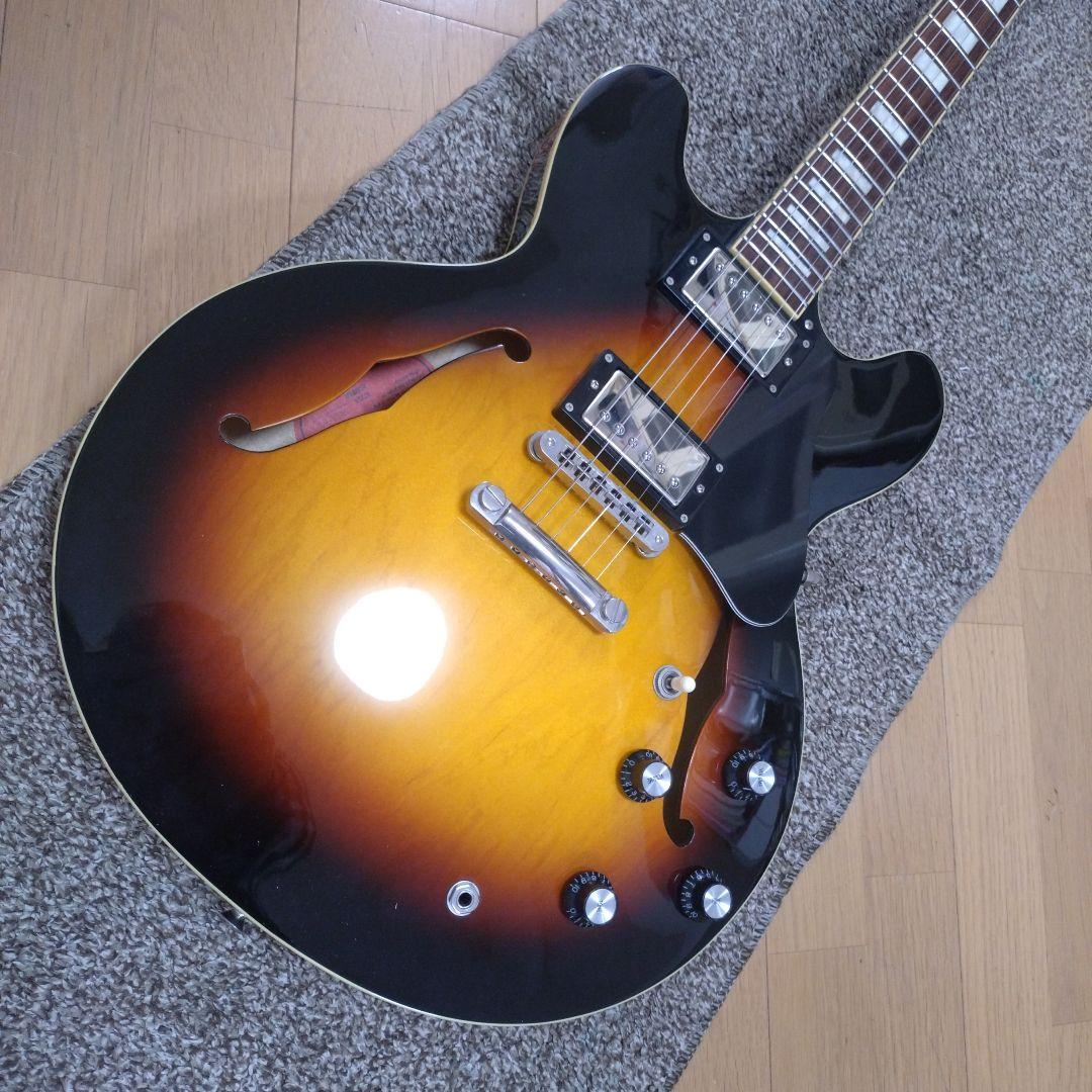Burny セミアコギター SRSA-65 ES-335タイプ