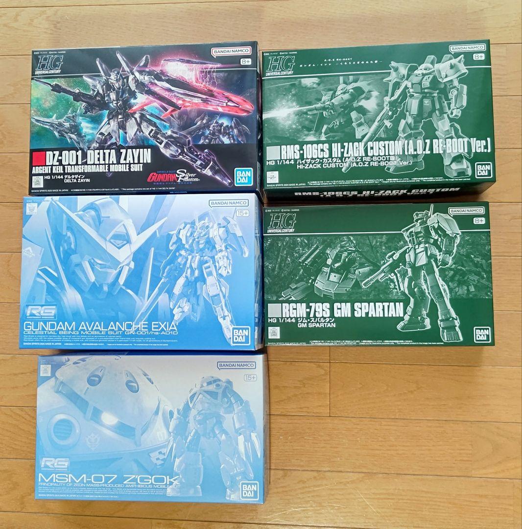 ガンプラ RG HG 5点詰め合わせ