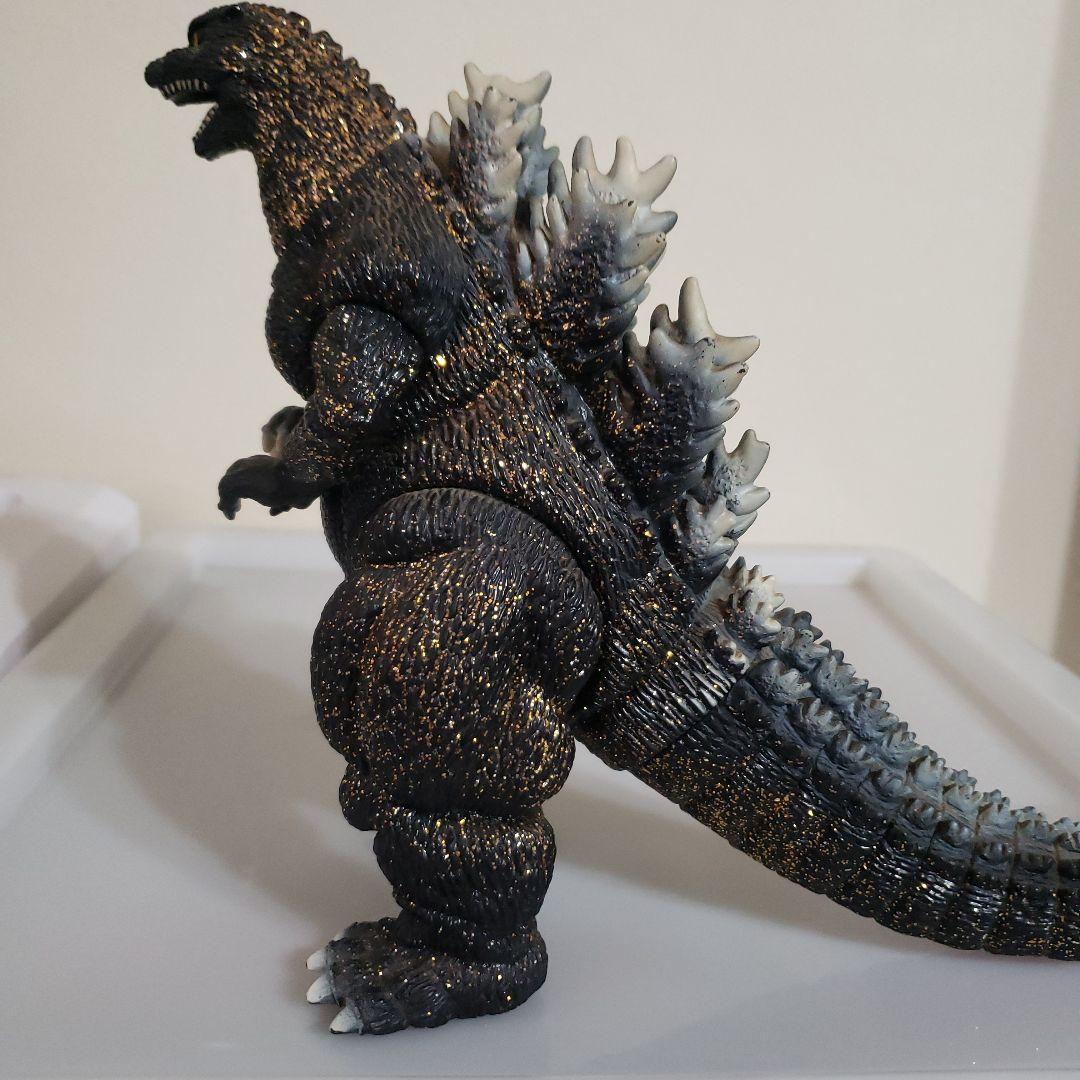 バンダイ　ソフビ　世紀末覇王ゴジラ 黒と金のラメ 約30cm