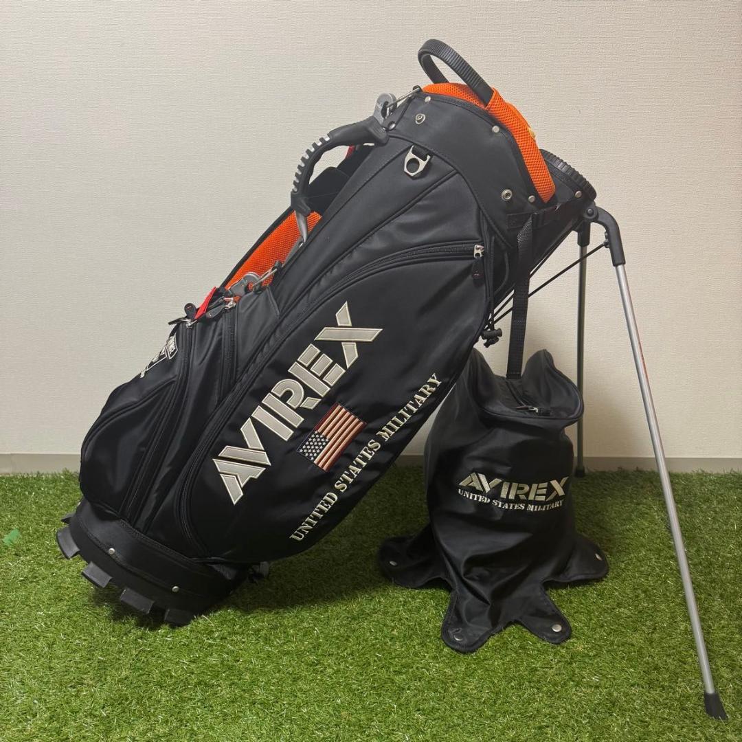 美品 AVIREX GOLF セルフスタンド キャディバッグ 2022年モデル