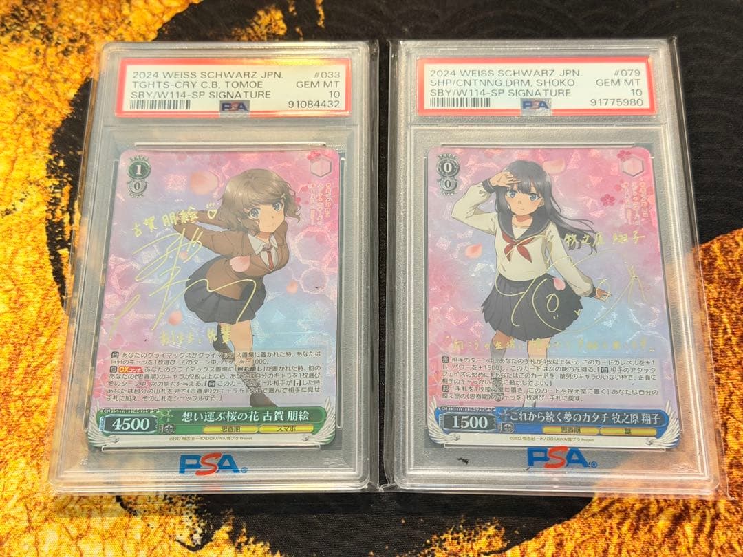 PSA10 セット 古賀朋絵 & 牧之原翔子 サイン ヴァイスおでかけシスター
