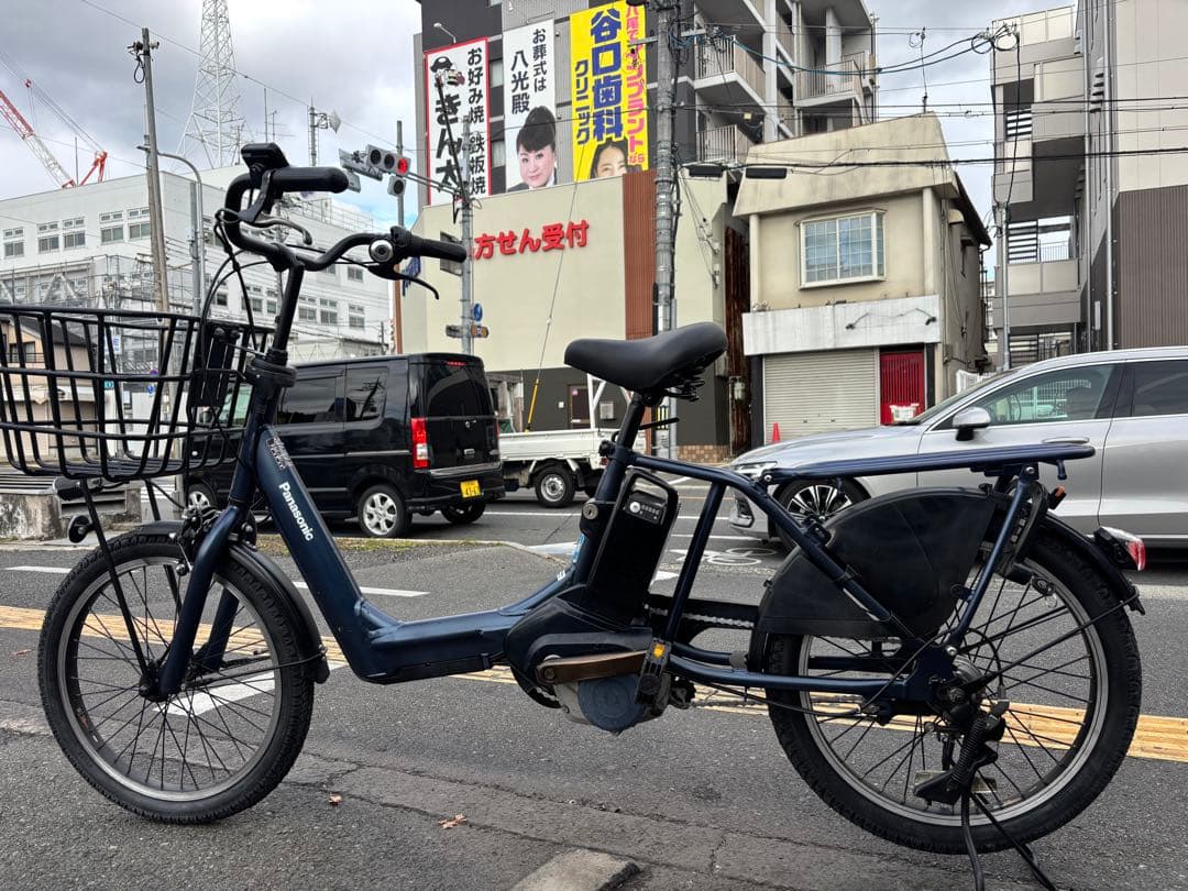 中古20㌅Panasonic電動アシスト自転車　16Ah4点灯　大阪　022番