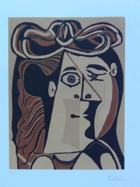 Pablo Picasso、FEMME AU CHAPEAU、海外版希少レゾネ