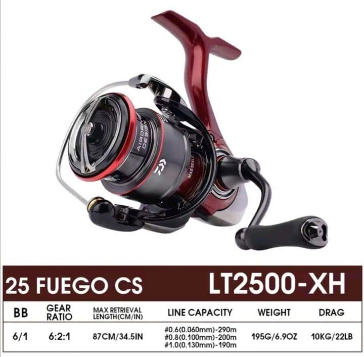 海外モデル 2025 DAIWA FUEGO CS LT 2500-XH