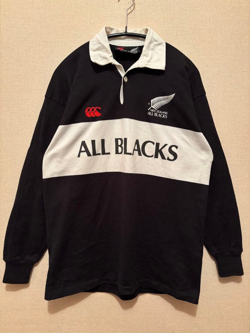 ニュージーランド製 カンタベリー ラガーシャツ ALL BLACKS
