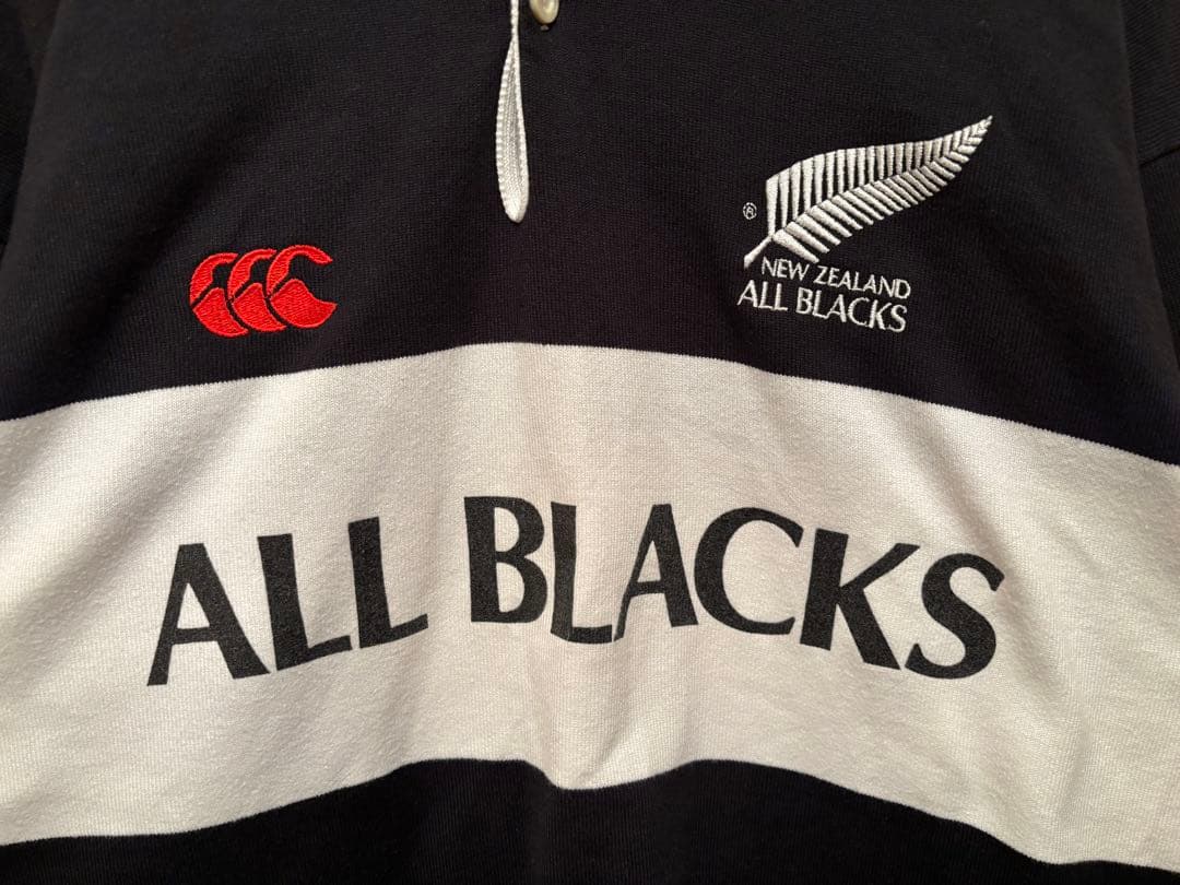 ニュージーランド製 カンタベリー ラガーシャツ ALL BLACKS