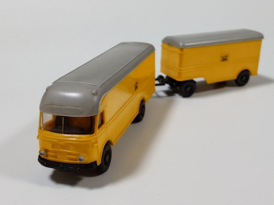 ミニカー WIKING 54 Big Postal Truck with Trailer
