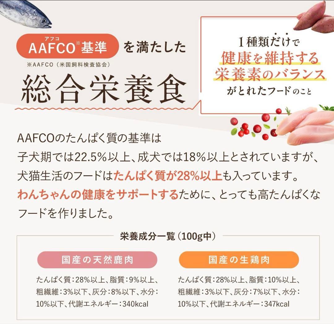 [犬猫生活 ] ドッグフード国産の生鶏肉味 850g✖️2袋