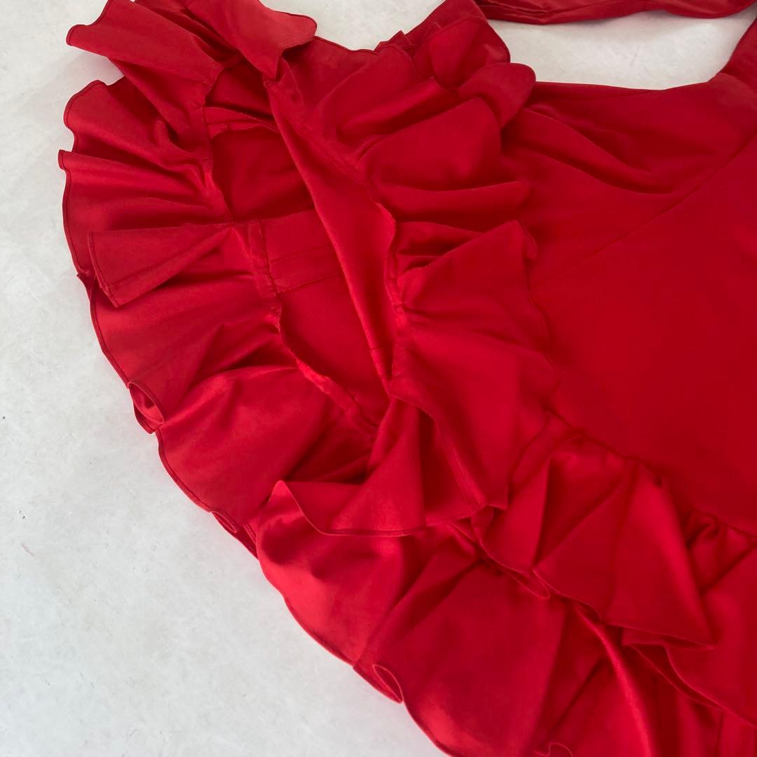 良品 フラメンコ衣装 ロングワンピース ティアード ロングドレス オーダーメイド