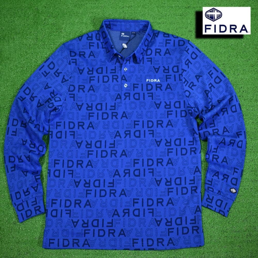 FIDRA/フィドラ ゴルフ 長袖ポロシャツ【ブルー/XL】新品！