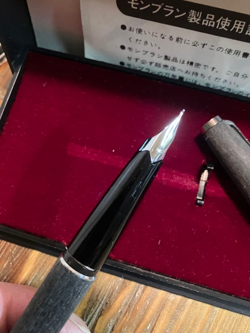 美品　MONTBLANC グレー EF 万年筆　585