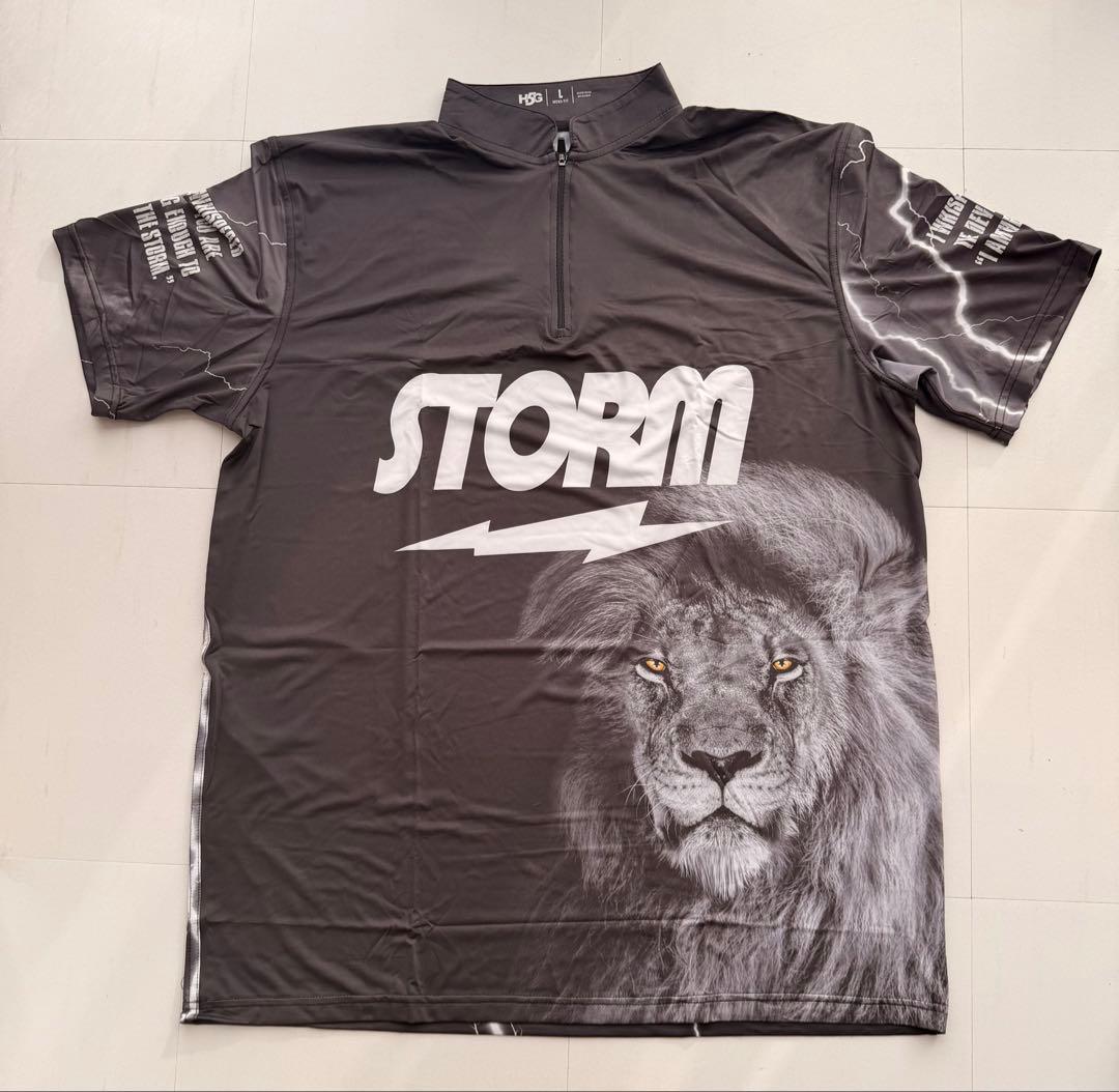 STORM STORM LION JERSEY ハーフジップシャツ　Lサイズ