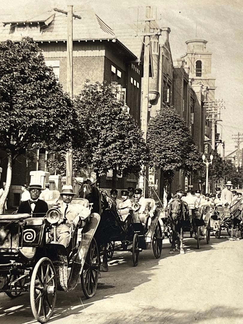 古い写真　中国奉天駅前