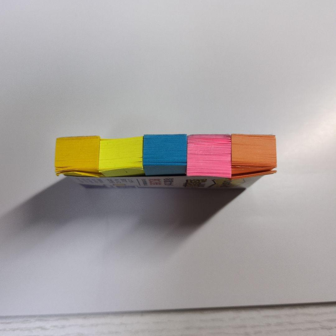 Post-it 付箋 5色5本入、使いかけで少し付箋は折れたりしています。