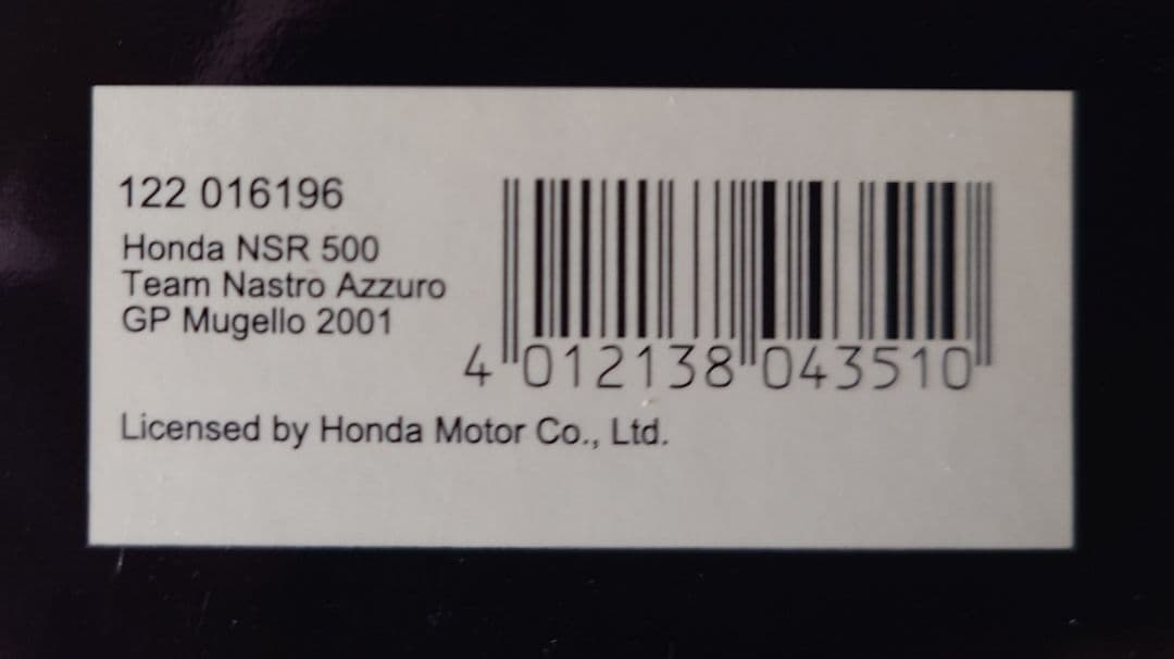 MINICHAMPS 1/12 HONDA NSR500 2001 V·ロッシ