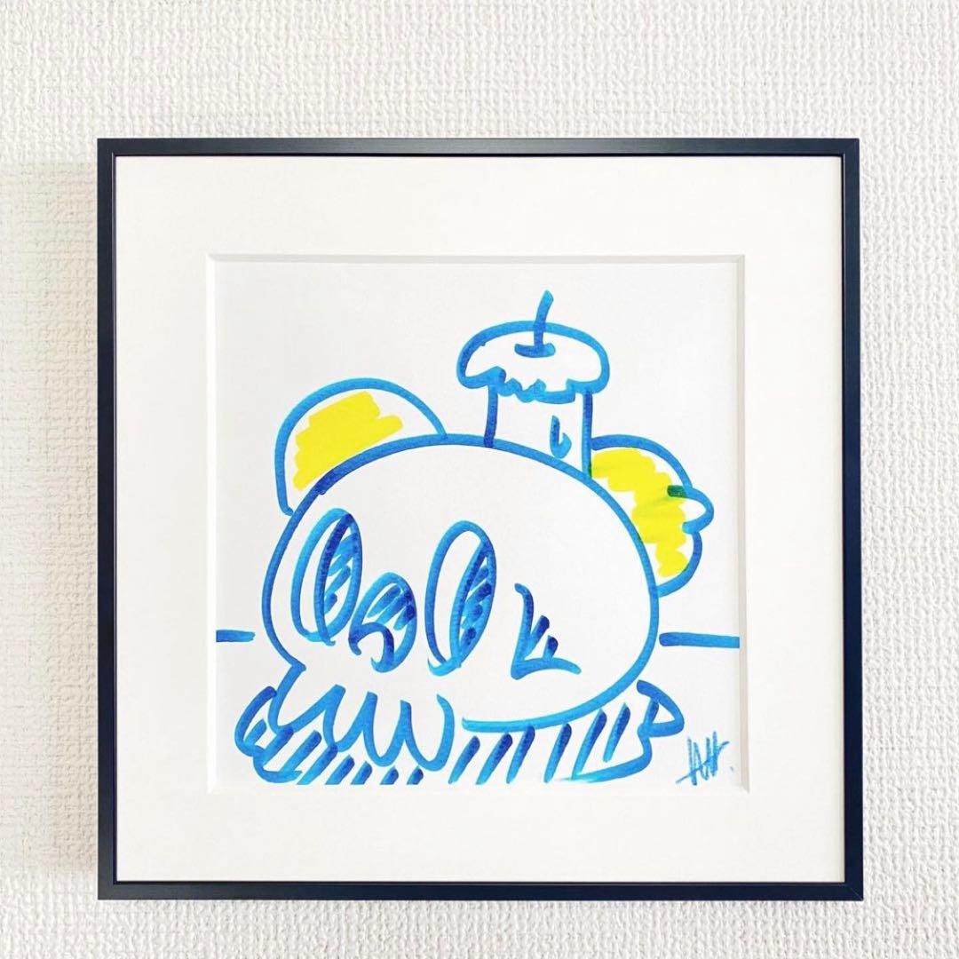 天野タケル 原画 額装済み skull, lemons & a candle