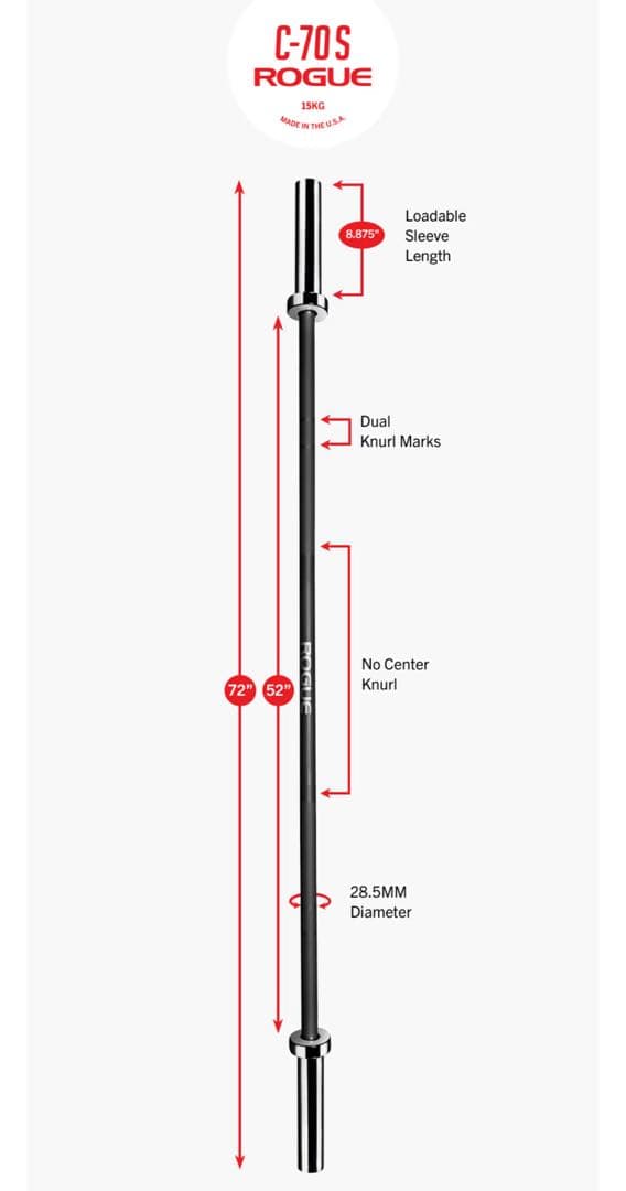 ROGUE C-70S ショートスリーブ バーベル