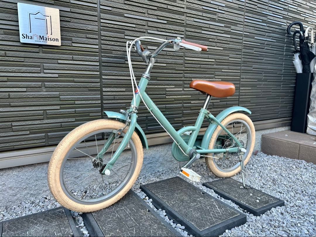 little tokyobike ブルージェイド 前カゴ&補助輪付き