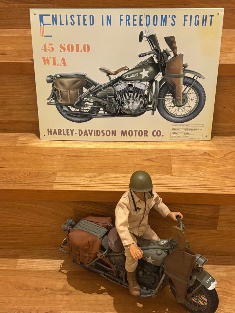 ハーレー45WLA 1/6アメリカンGIジョー35周年バイクインディアン