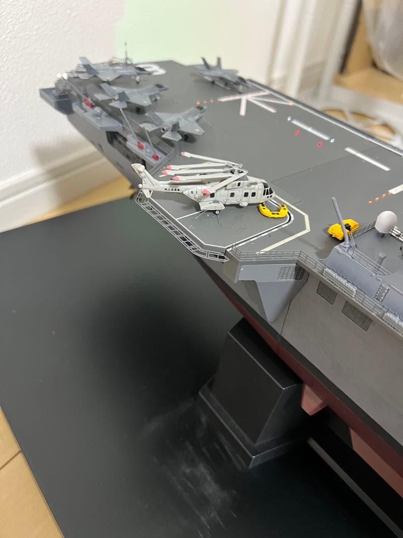 【完成品】護衛艦いずもをつくる ディスプレイケース アダプター付き
