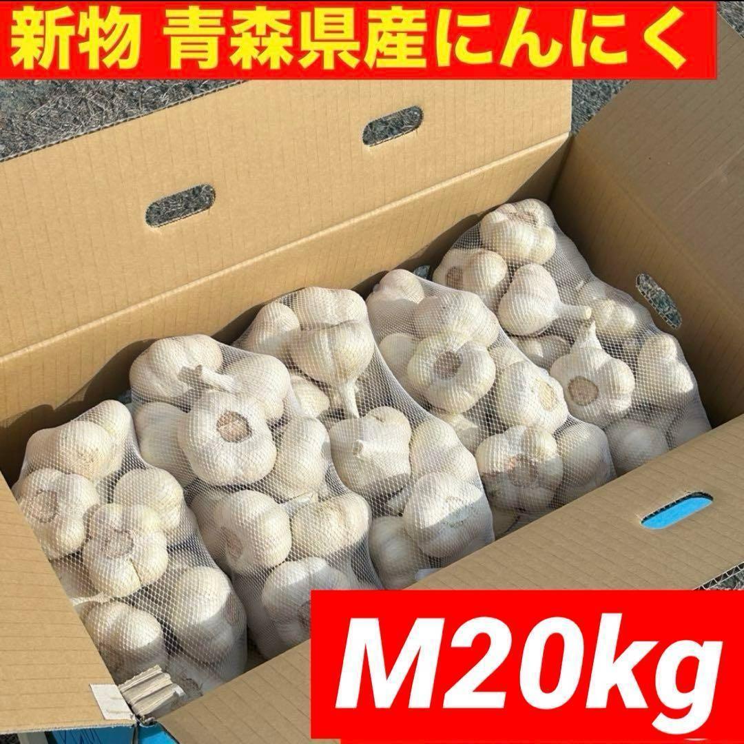 【お買い得セール】青森県 福地ホワイト にんにく M20kg 家庭用 加工