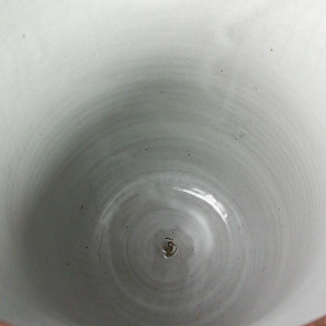 Ｗ１５２　水指　『赤絵　草花文』『文月和香 作』　共箱　茶道具