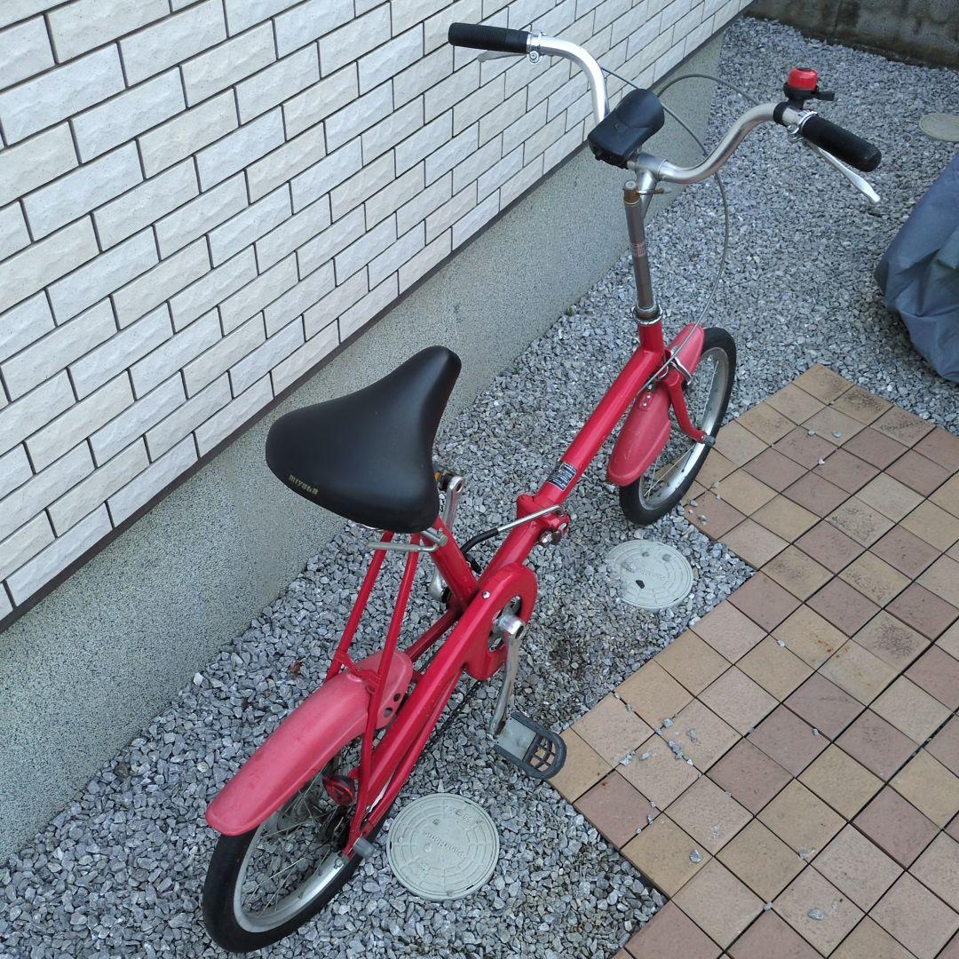 【引取限定】赤い折りたたみ自転車