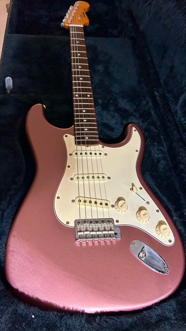 Stratocaster バーガンディミストFenderパーツ多数フレイムネック