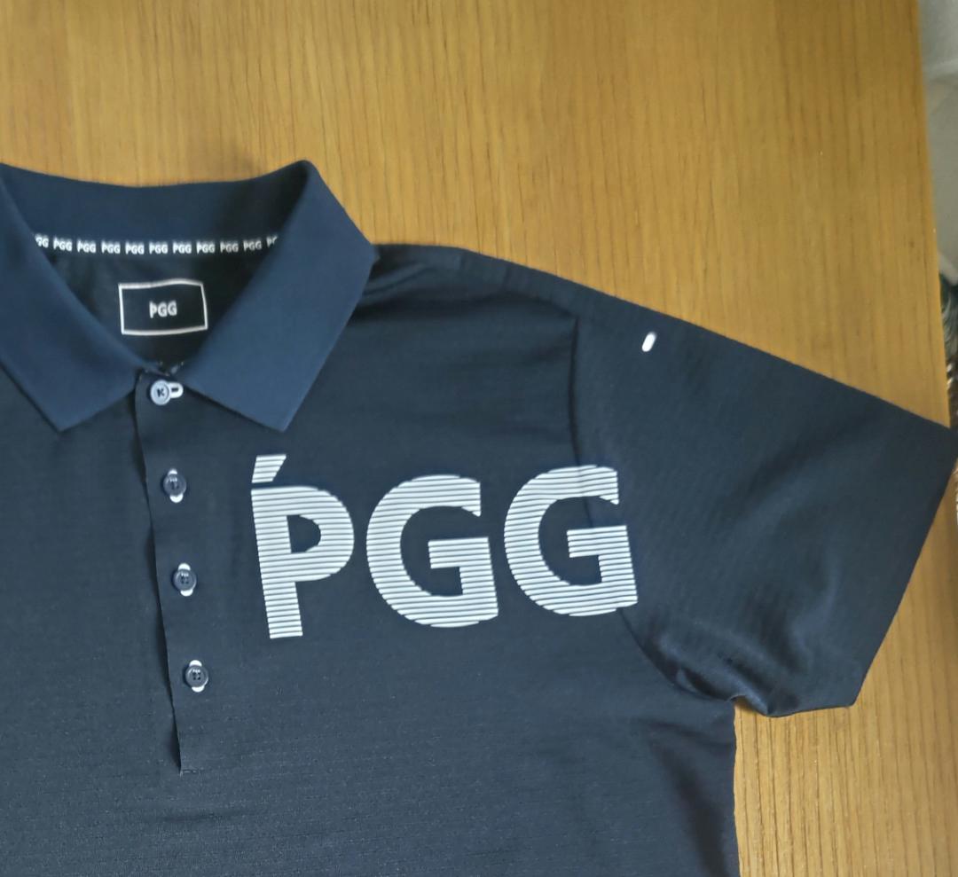 PGG　ボーダー柄ジャージー 半袖ポロシャツ (MENS) サイズ６（XL）