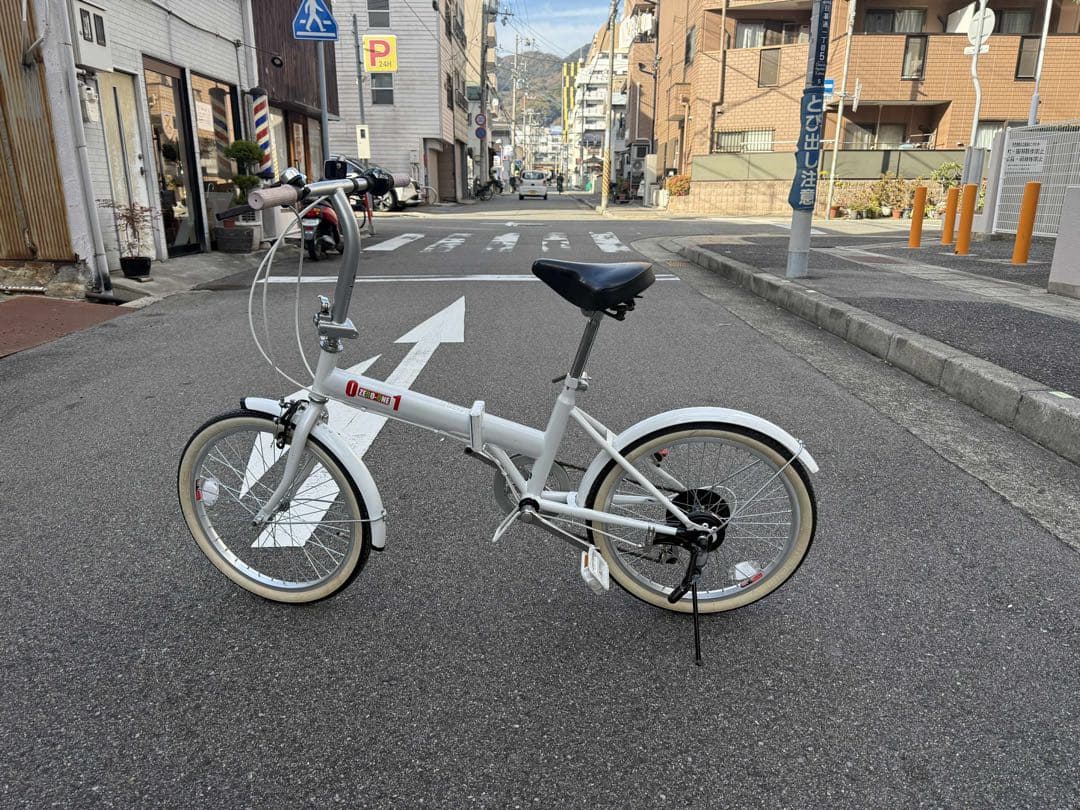 折りたたみ自転車 ホワイト