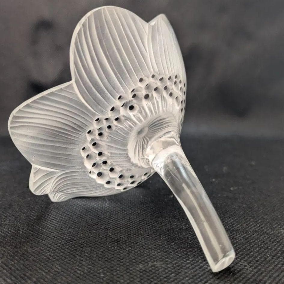美品 刻印 Lalique ルネ・ラリック アネモネ ペーパーウェイト 文鎮