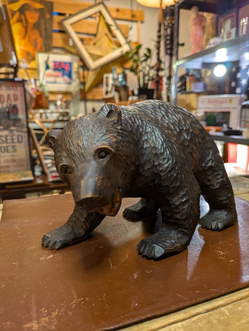 wooden carved bear 木彫りの熊 北海道 ウッドベアー