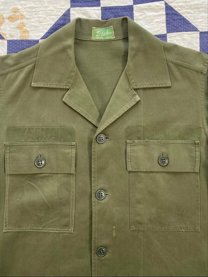希少】60s 米軍実物 OG107 ユーティリティシャツ 日本製　ローカルメイド