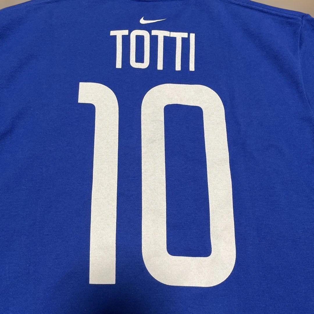 激レア NIKE サッカーイタリア代表 10 TOTTI ユニフォーム Tシャツ