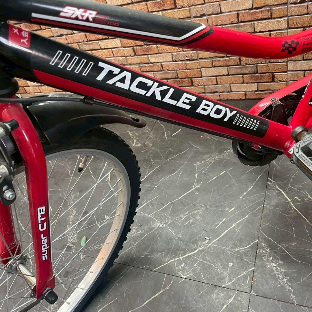 【64】子供用自転車 子供車TACKLE BOY レッド 24インチ