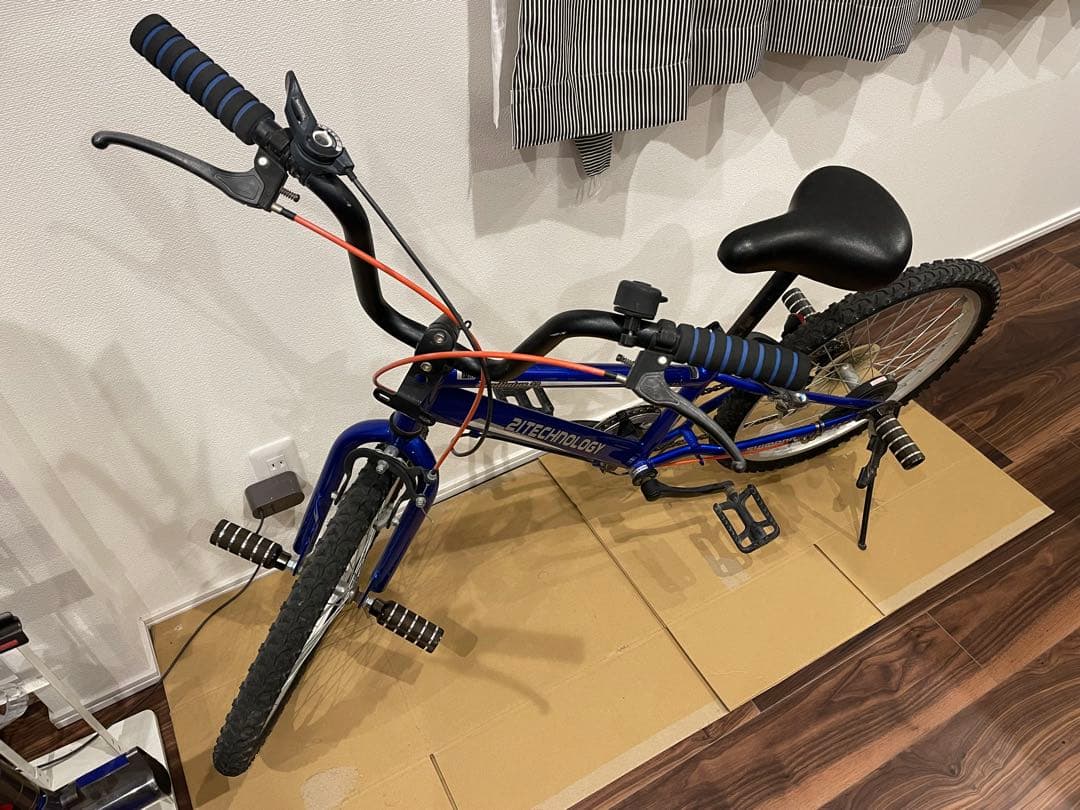 マウンテンバイク　BMX風　自転車 22インチ 青