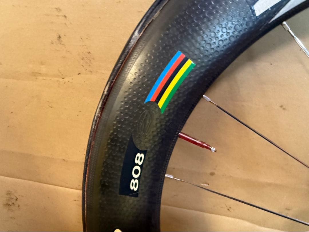 ZIPP808 カーボンホイール チューブラー フロントのみ