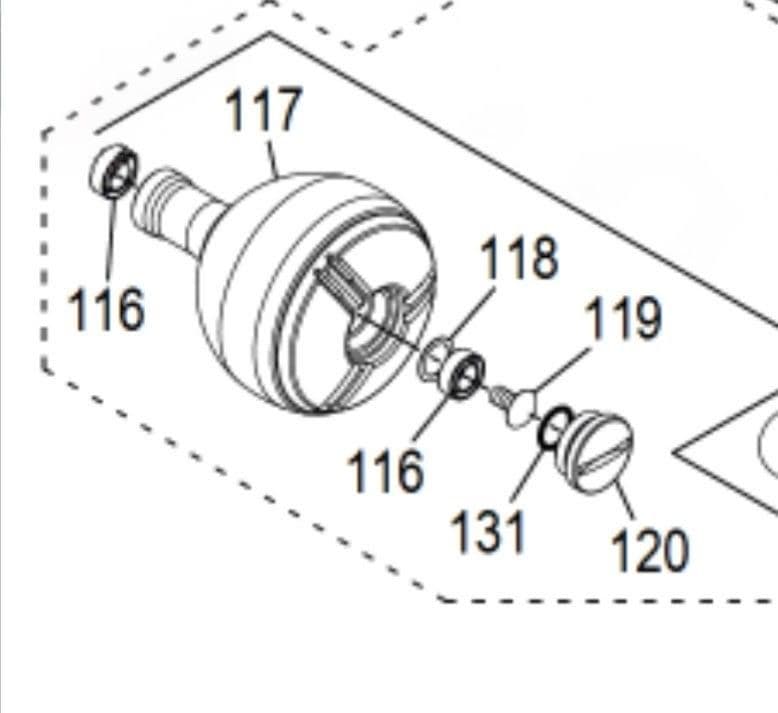 24ツインパワーC5000XGハンドルノブ