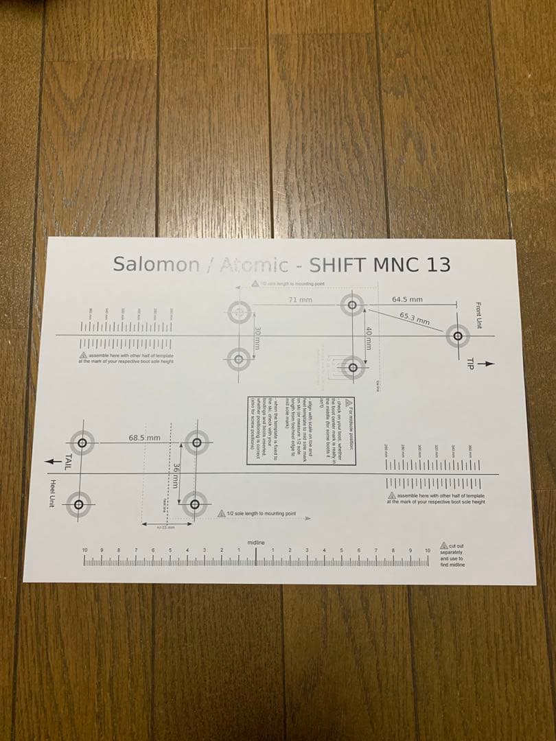ARMADA SHIFT 13 MN アルマダ salomon シフト　紙ゲージ