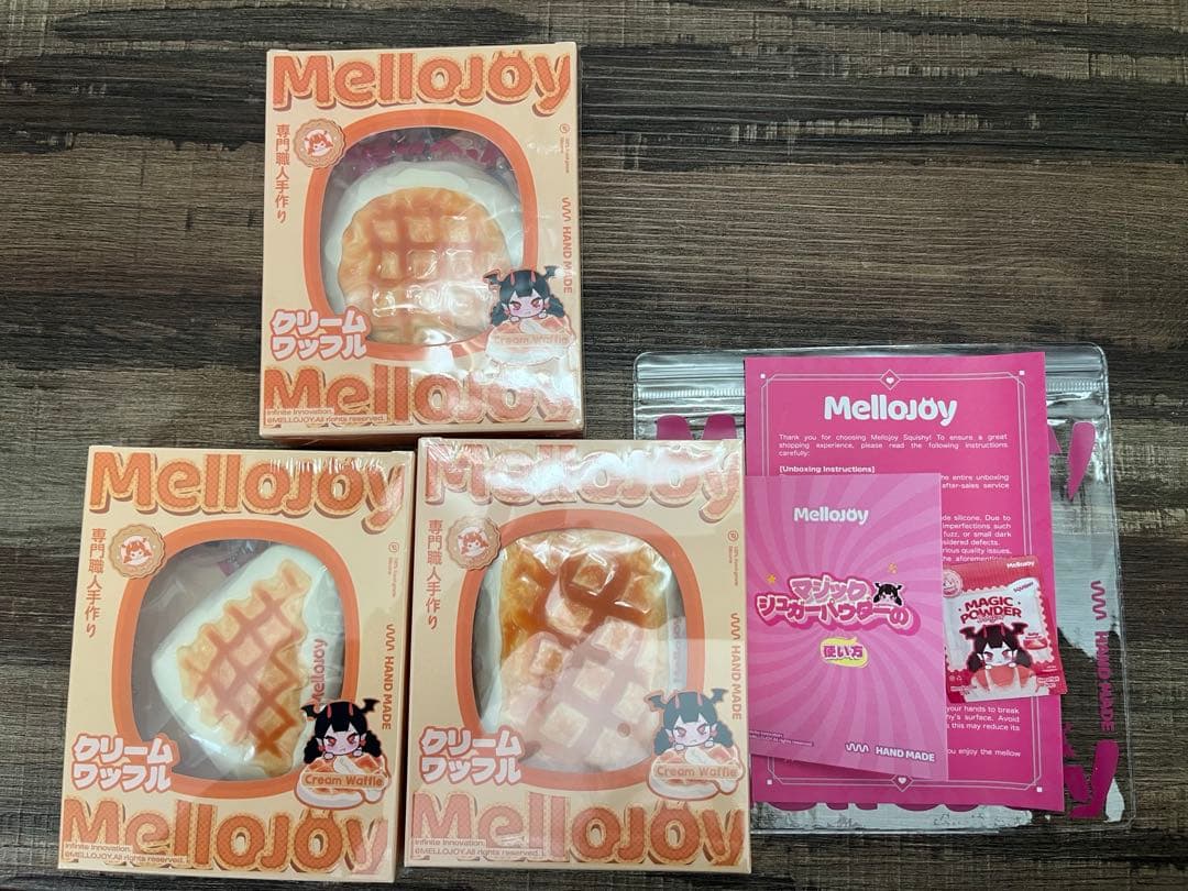 Mellojoy メロジョイ　クリームワッフル(スクエア・まる・さんかく) 3種