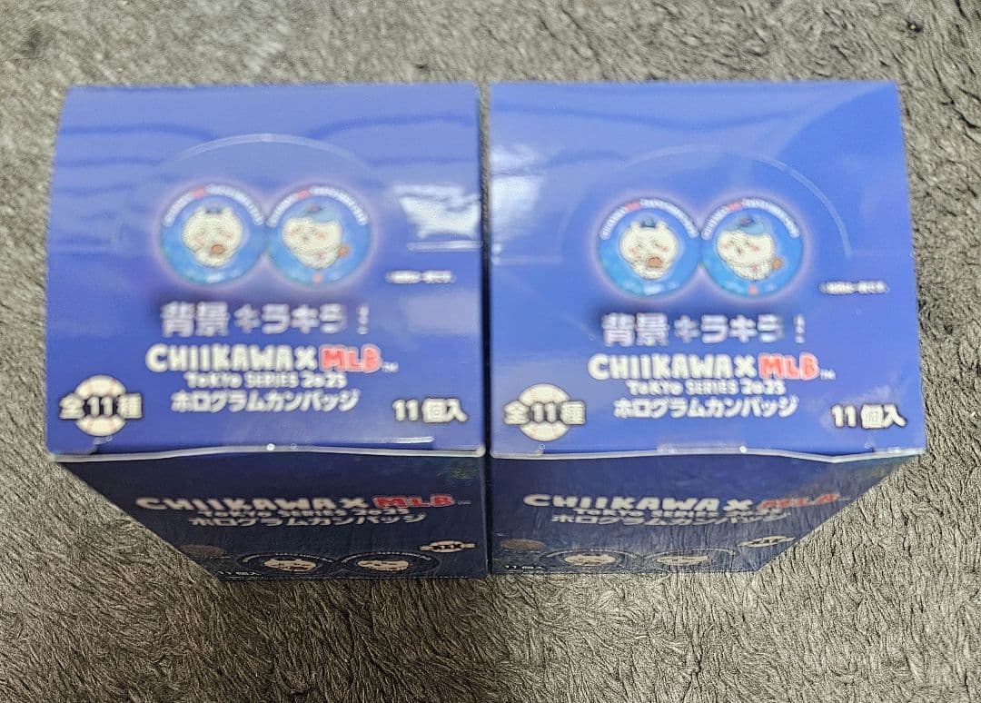 ちいかわ　MLB　缶バッジ　未開封BOX2点　ドジャース　カブス　くりまんじゅう