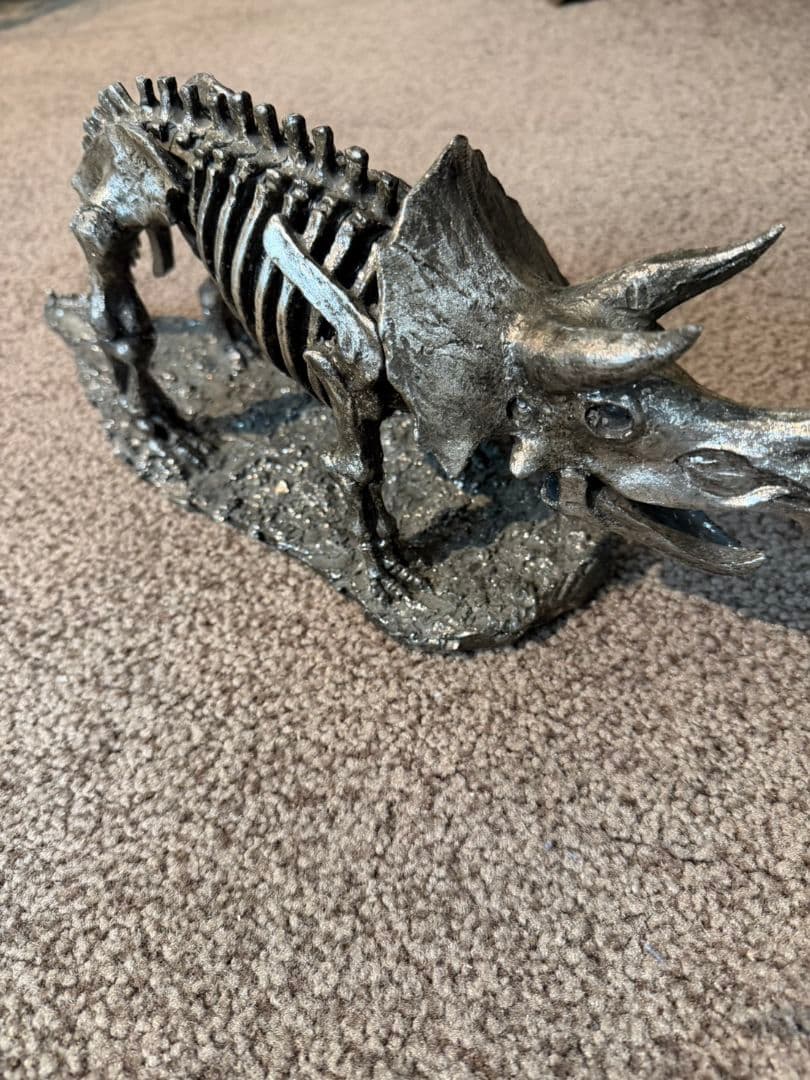 トリケラトプス 骨格模型 シルバー