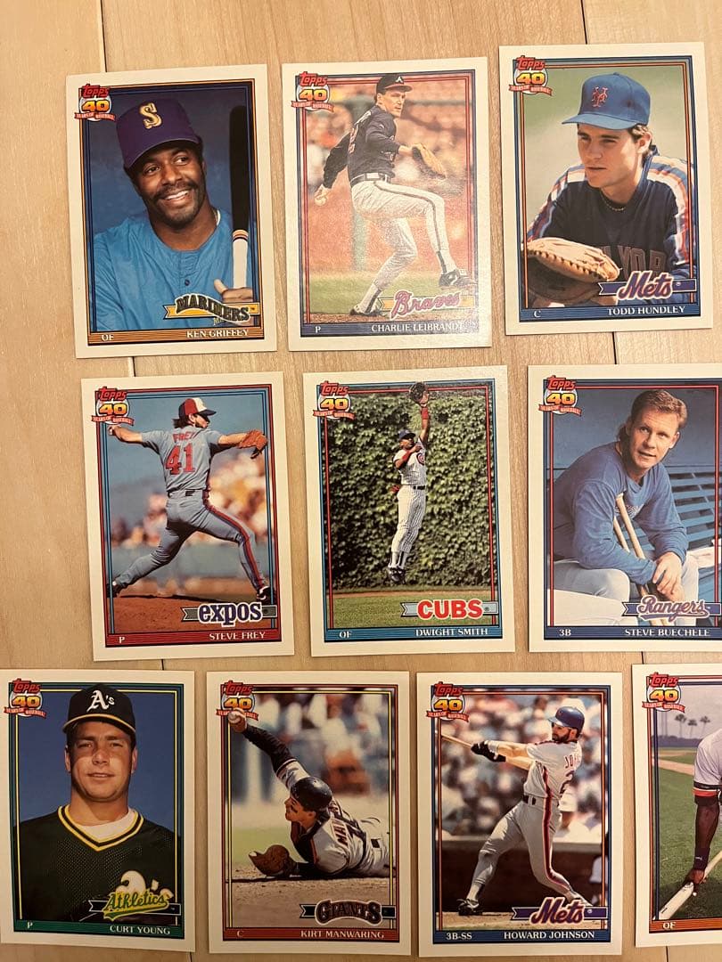 ゲームセンター・ゲームカード topps 40 years of baseball cards 1991